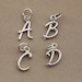 Small Sterling Silver Initials Charms,personalized Jewelry,sterling ...