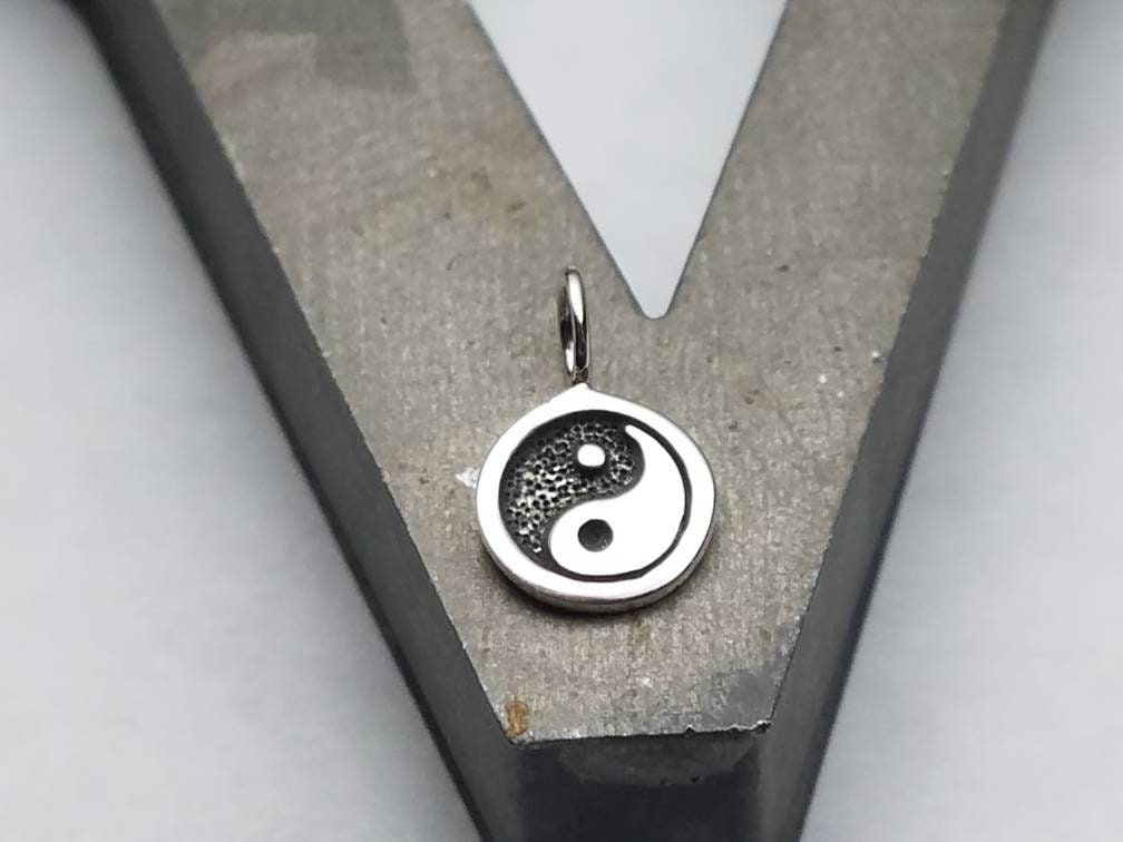 Sterling Silver Yin and Yang Charm Small Yin Yang Charm Ying - Etsy