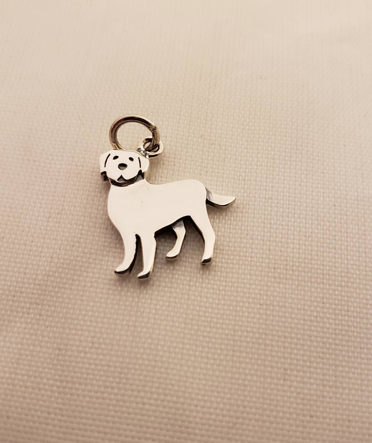 Labrador Retriever Charm Sterling Silver Labrador Charm | Etsy