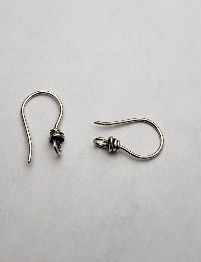 Sterling Silver Earring Hook With Front Facing Loop & Wire - Etsy