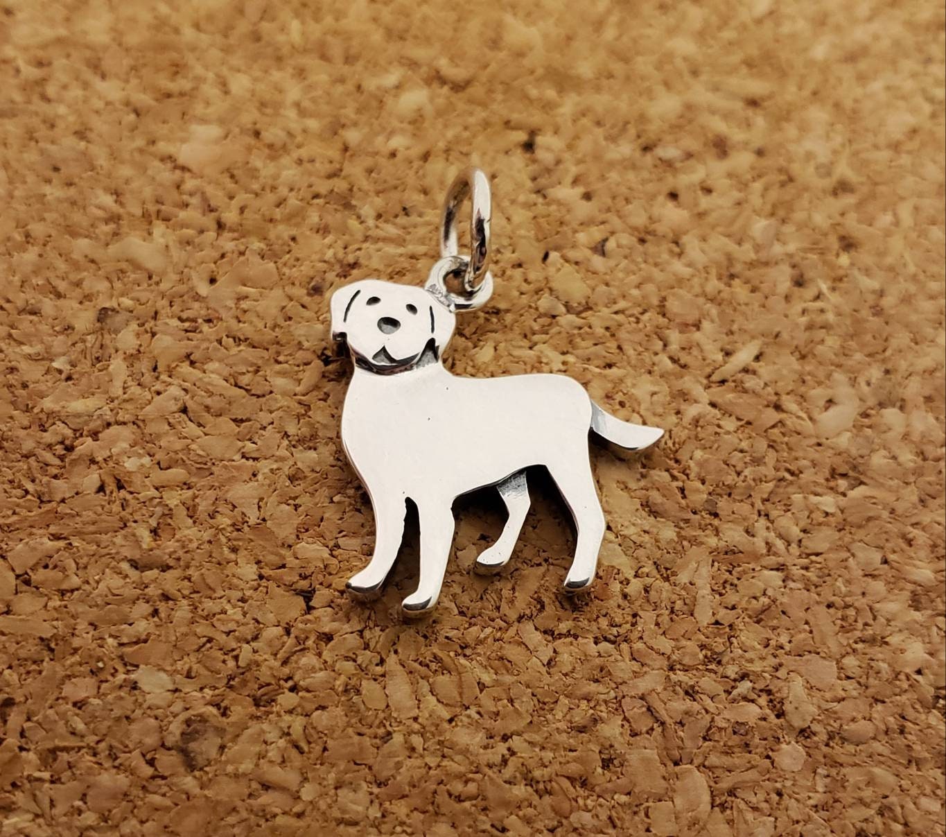 Labrador Retriever Charm Sterling Silver Labrador Charm | Etsy