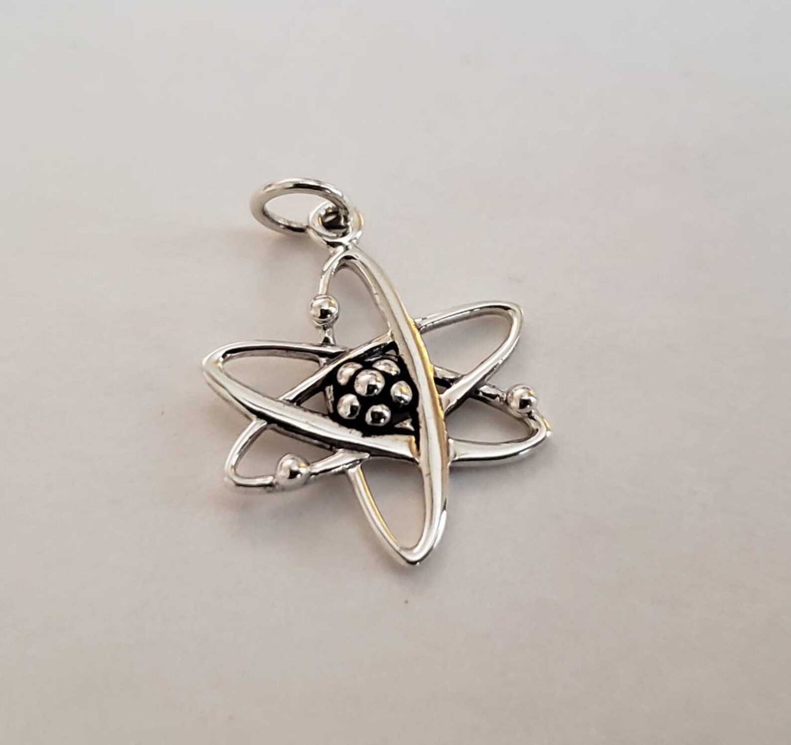 Sterling Silver Atom Charm Atom Charm Subatomic Particles - Etsy