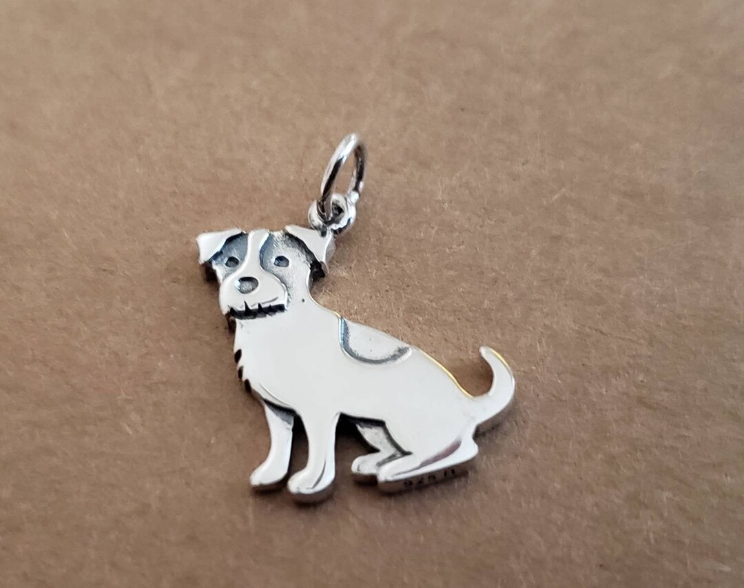 Jack Russell Charm, Sterling Silver Jack Russell Terrier Charm, Terrier ...