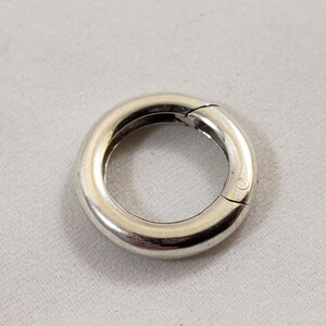 16mm Sterling Silver Hinged Round Clasp Charm Holder,silver Clasp ...