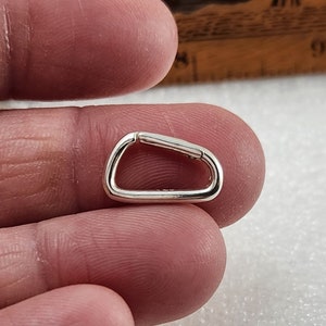 Miniature Sterling Silver Carabiner, Mini Clasp Link for Jewelry,silver ...