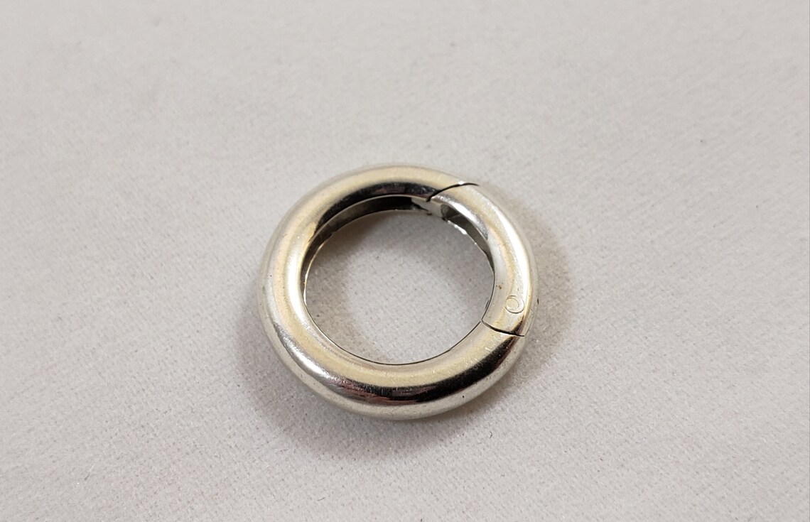 16mm Sterling Silver Hinged Round Clasp Charm HolderSilver | Etsy