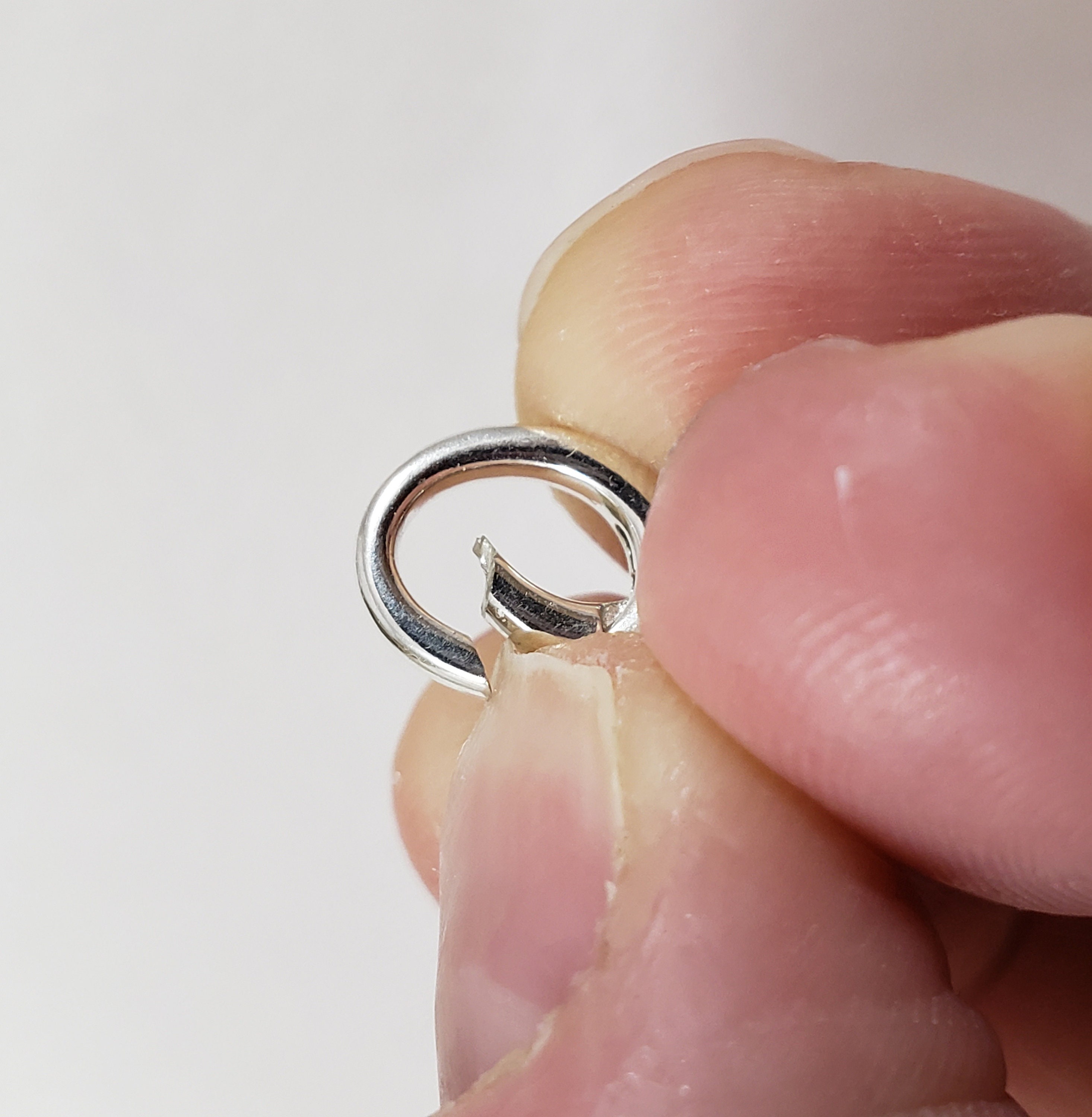 Small Sterling Silver Hinged Oval Clasp,silver Mini Push Clasp,oval ...