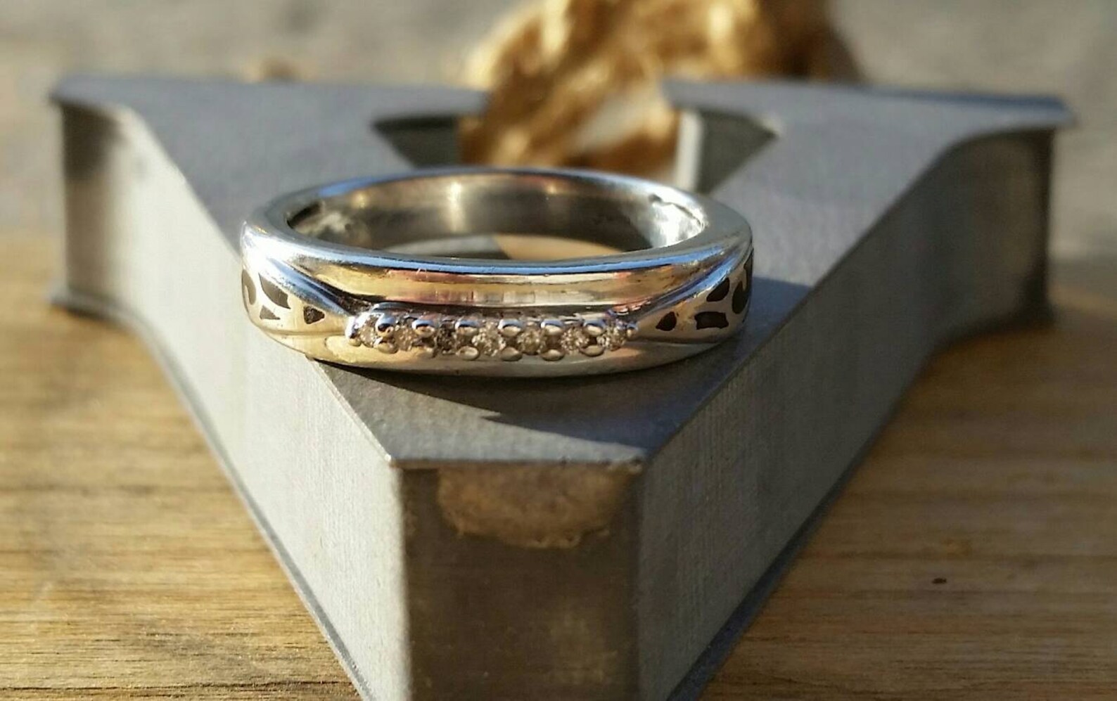 Vintage 1980's Sterling Silver Diamond Engagement Ring - Etsy