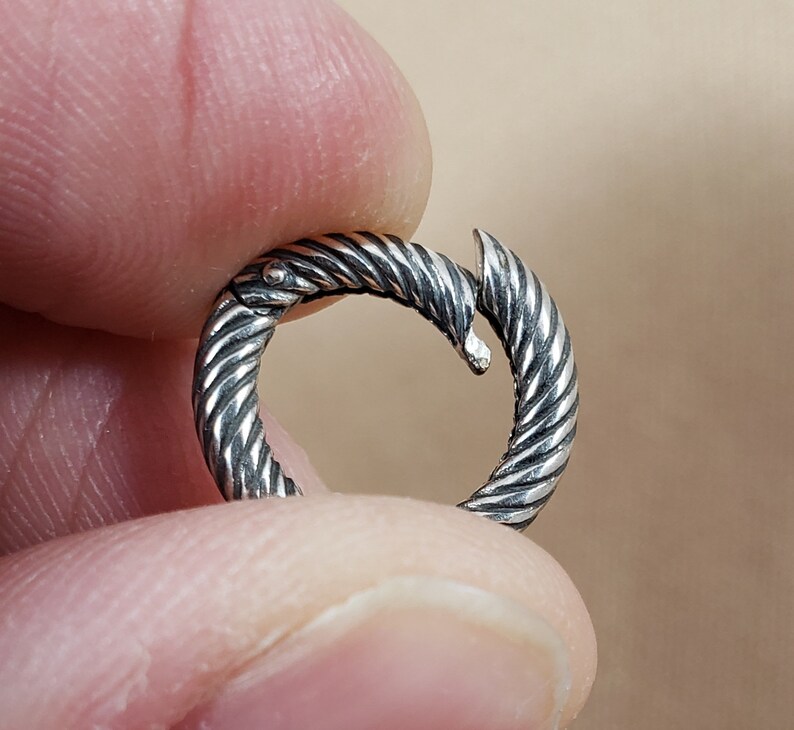 14.5mm Sterling Silver Hinged Twisted Round Clasp Charm - Etsy