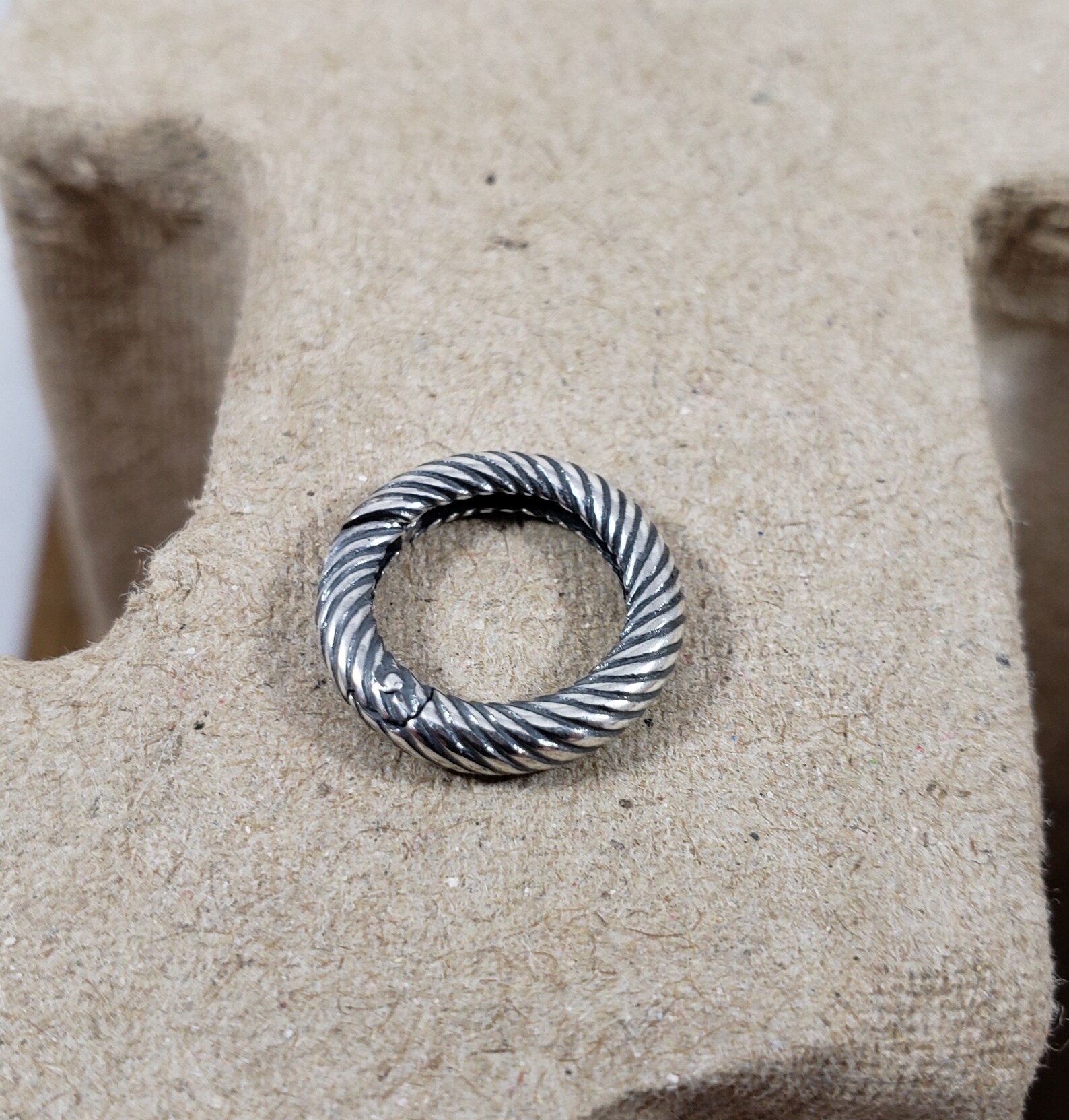 14.5mm Sterling Silver Hinged Twisted Round Clasp Charm - Etsy