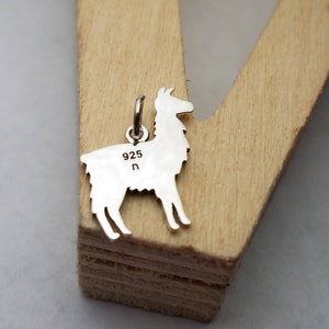 Sterling Silver Llama Charm, Alpaca Charm, Llama Jewelry, Silver Animal ...