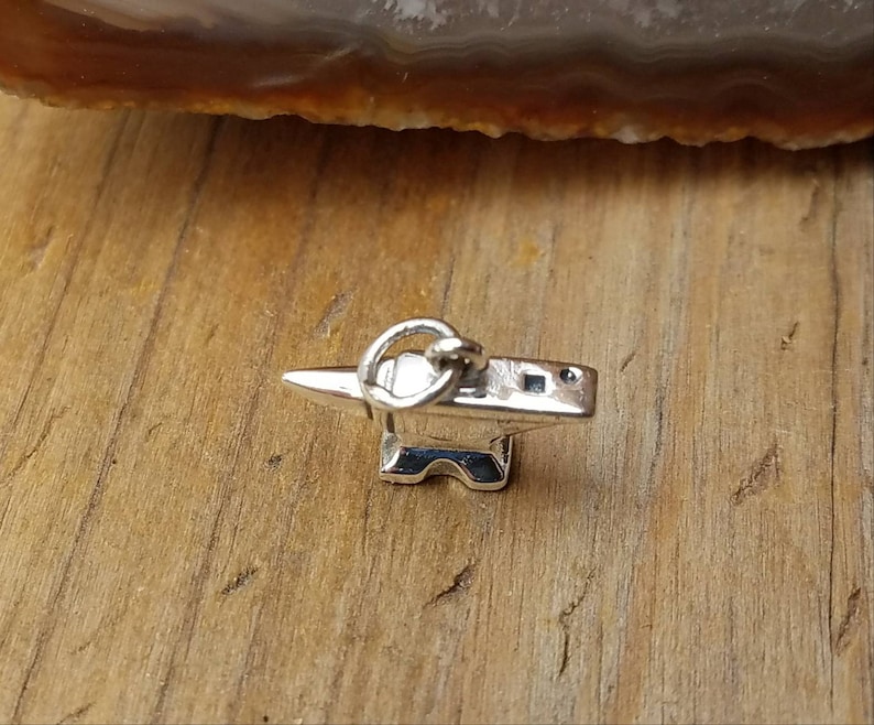 Tiny Sterling Silver Anvil Charm, Silver Tool Charm, Blacksmith Charm ...