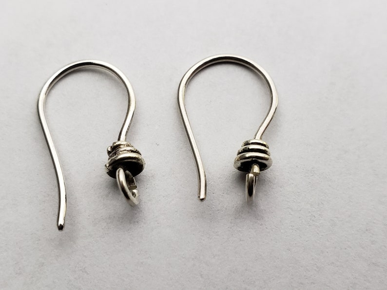 Sterling Silver Earring Hook With Front Facing Loop & Wire - Etsy