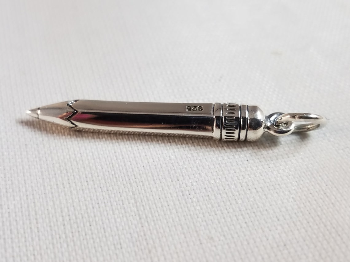 Sterling Silver No 2 Pencil Charm, Pencil Charm, School Charm, Sterling ...