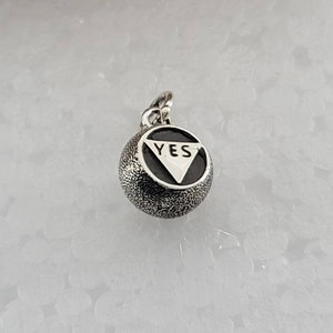 Sterling Silver 3D Magic Eight Ball Charm, Clairvoyant Charm, Magic 8 ...