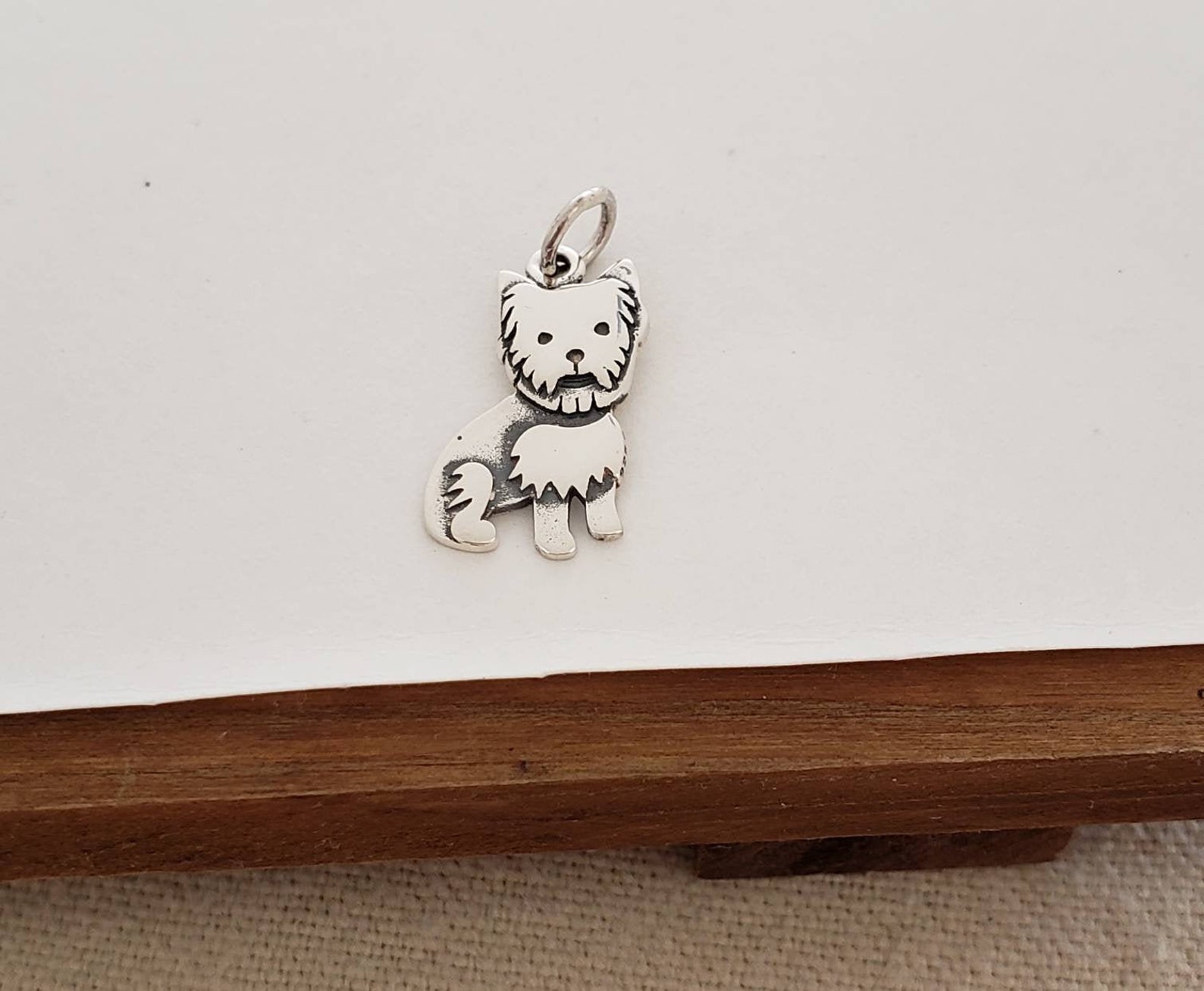 Sterling Silver Yorkie Dog Charm,puppy Charm,yorkie Charm,doggy Charm ...