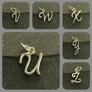 Small Sterling Silver Initials Charms,personalized Jewelry,sterling ...