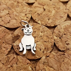Pitbull Charm, Sterling Silver Pitbull Charm,pit Bull Dog Jewelry ...