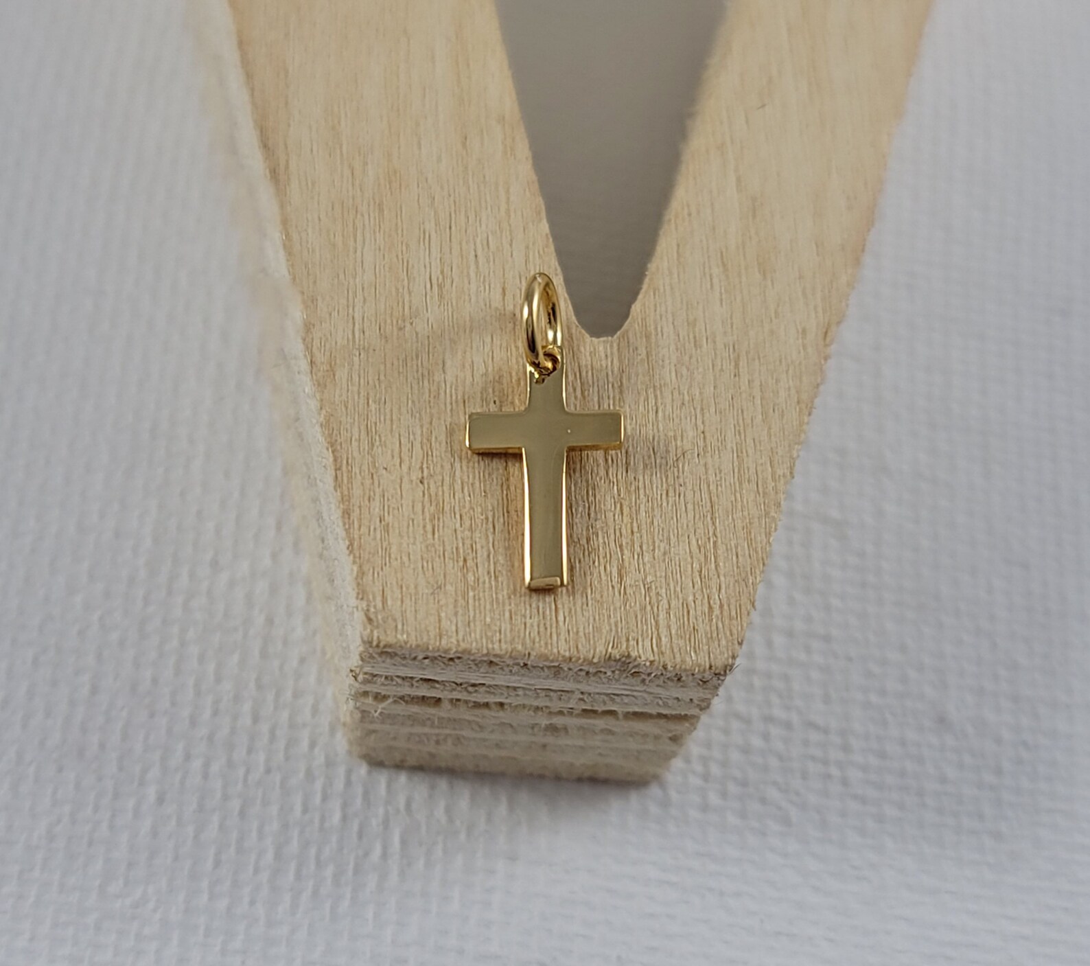 Small Shiny 14k Gold Plate Crossconfirmation Charmgold Cross - Etsy