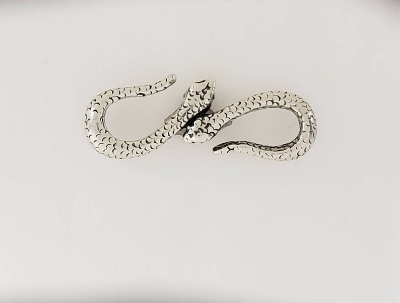 Sterling Silver Double Snake S Hook Clasp Snake Clasp S | Etsy