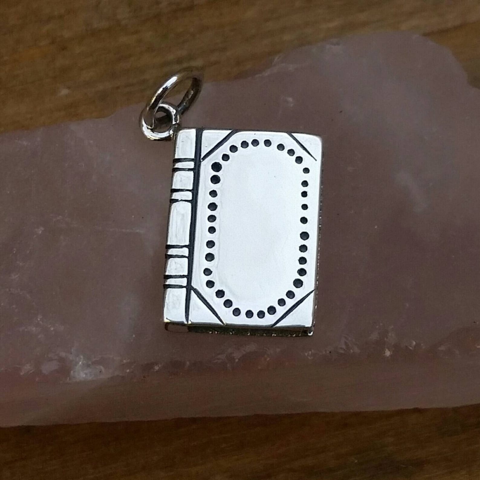 Sterling Silver Realistic Book Charm Book Lover Book Charm - Etsy