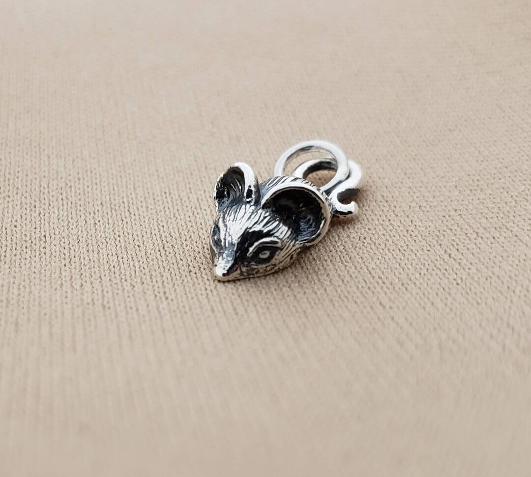 Small Sterling Silver Mouse Charm, Little Mouse Charm, Animal Charm ...