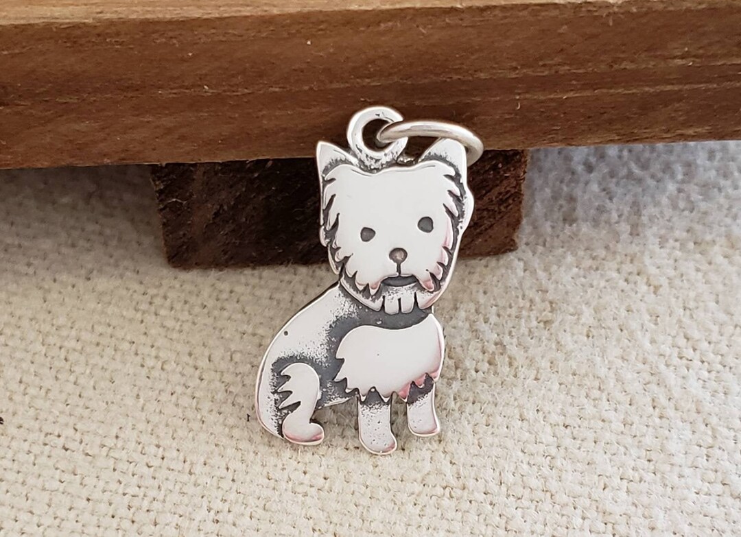 Sterling Silver Yorkie Dog Charm,puppy Charm,yorkie Charm,doggy Charm ...