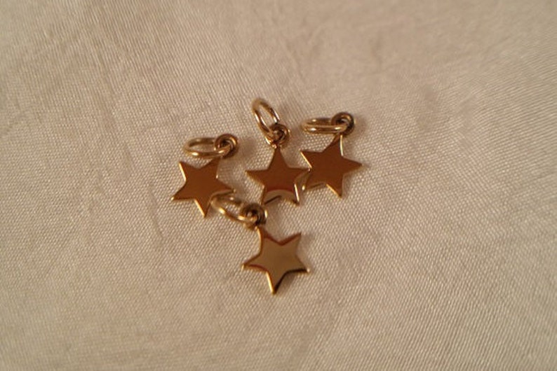 Tiny Natural Bronze Small Star Charm Celestial Charm Star | Etsy