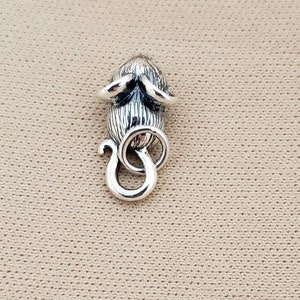 Small Sterling Silver Mouse Charm, Little Mouse Charm, Animal Charm ...