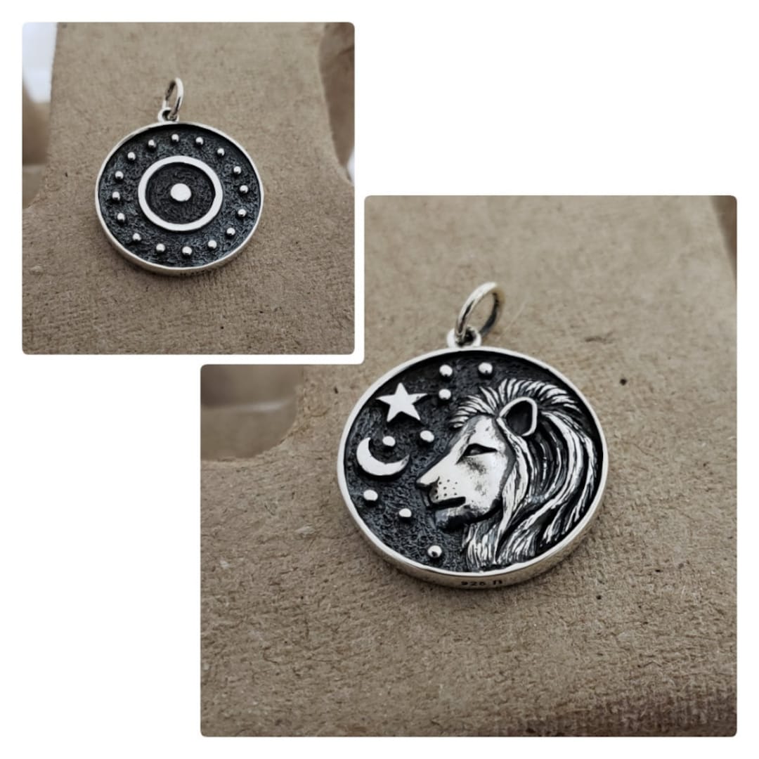 Sterling Silver Leo Coin Pendant the Sun Sign Astrology - Etsy