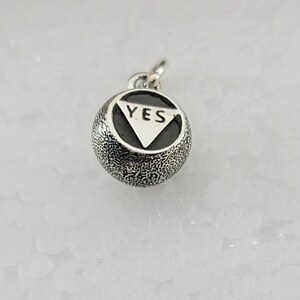 Sterling Silver 3D Magic Eight Ball Charm, Clairvoyant Charm, Magic 8 ...