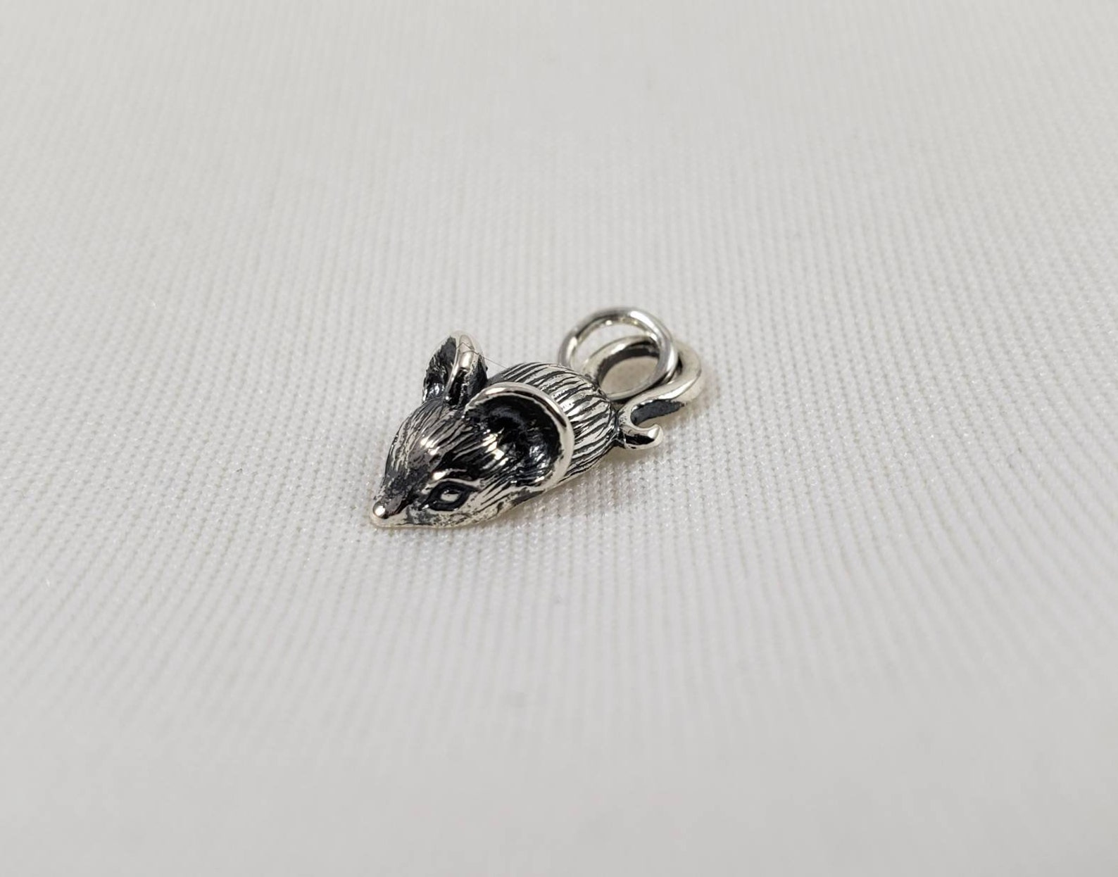 Small Sterling Silver Mouse Charm Little Mouse Charm Animal | Etsy