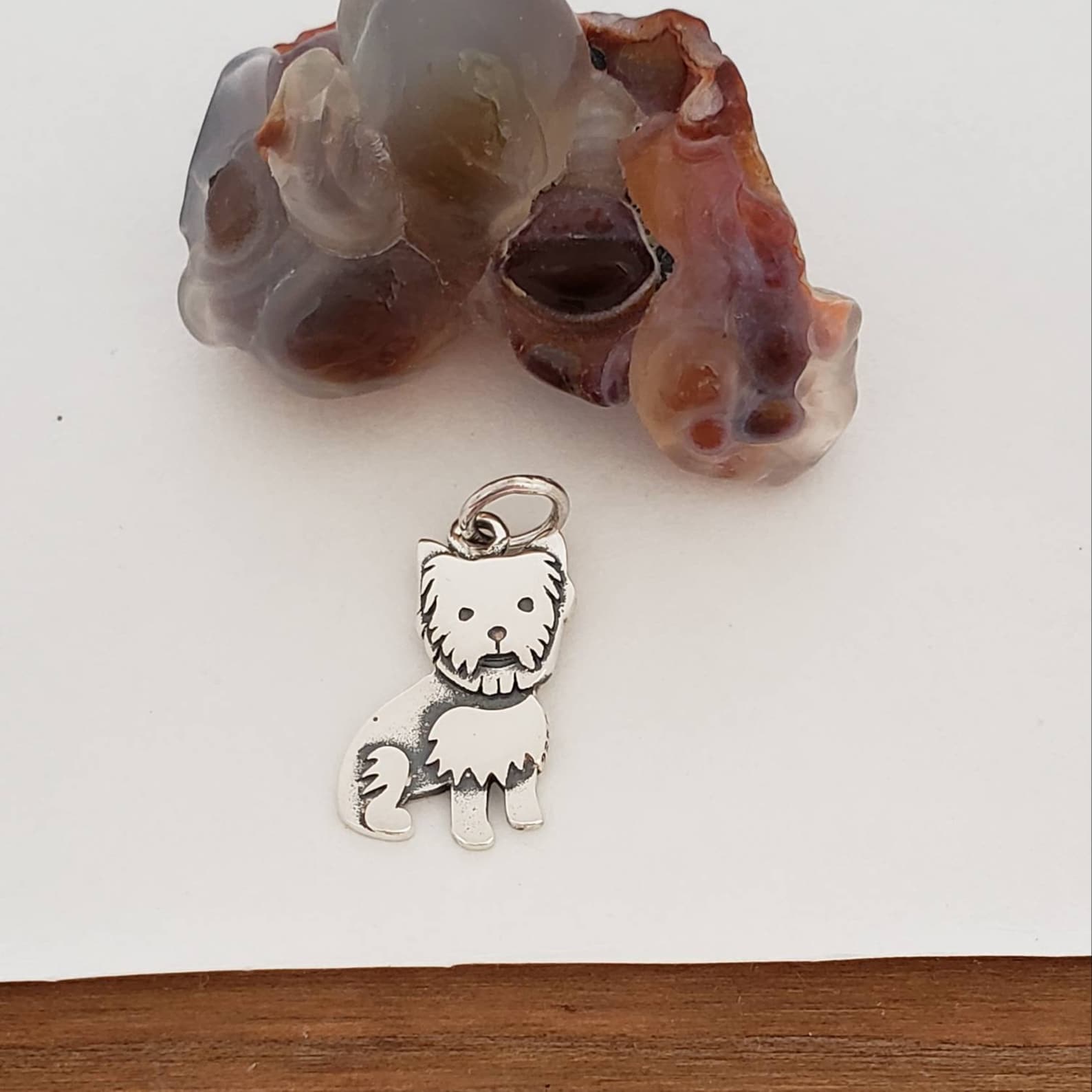 Sterling Silver Yorkie Dog Charm,puppy Charm,yorkie Charm,doggy Charm ...