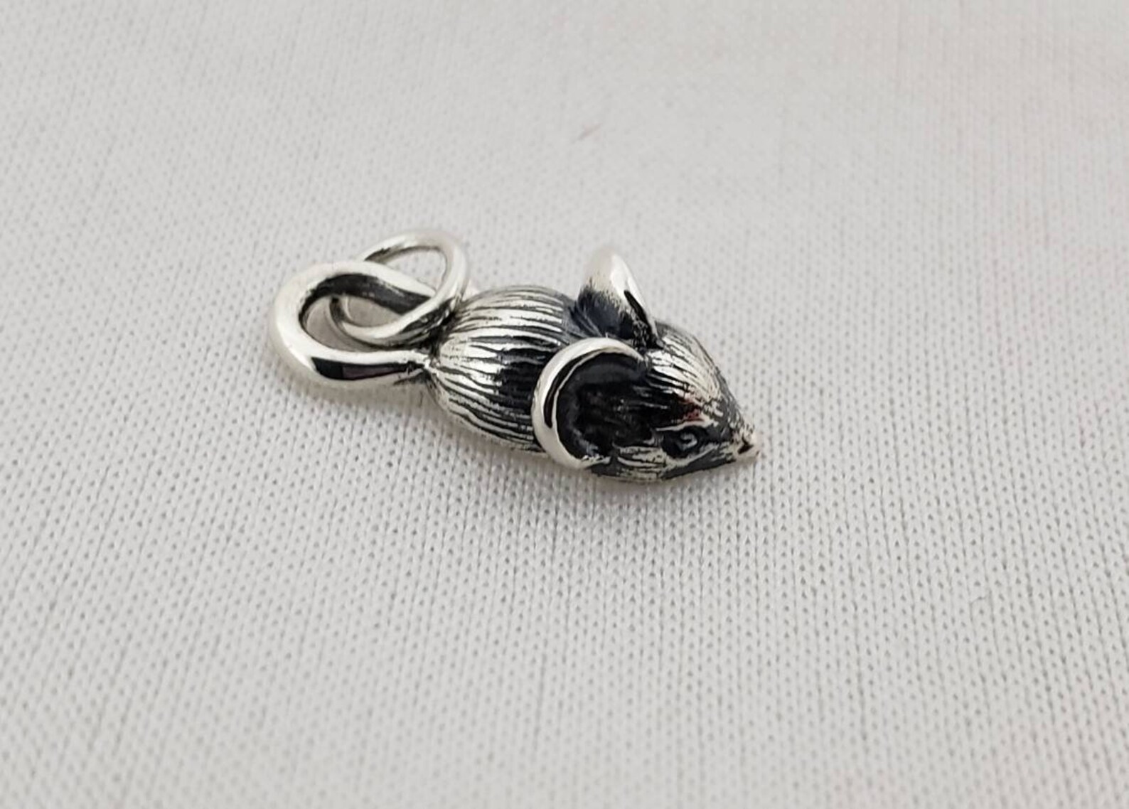 Small Sterling Silver Mouse Charm Little Mouse Charm Animal - Etsy