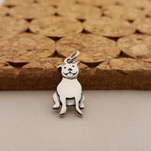 Pitbull Charm, Sterling Silver Pitbull Charm,pit Bull Dog Jewelry ...