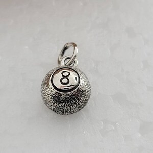 Sterling Silver 3D Magic Eight Ball Charm, Clairvoyant Charm, Magic 8 ...