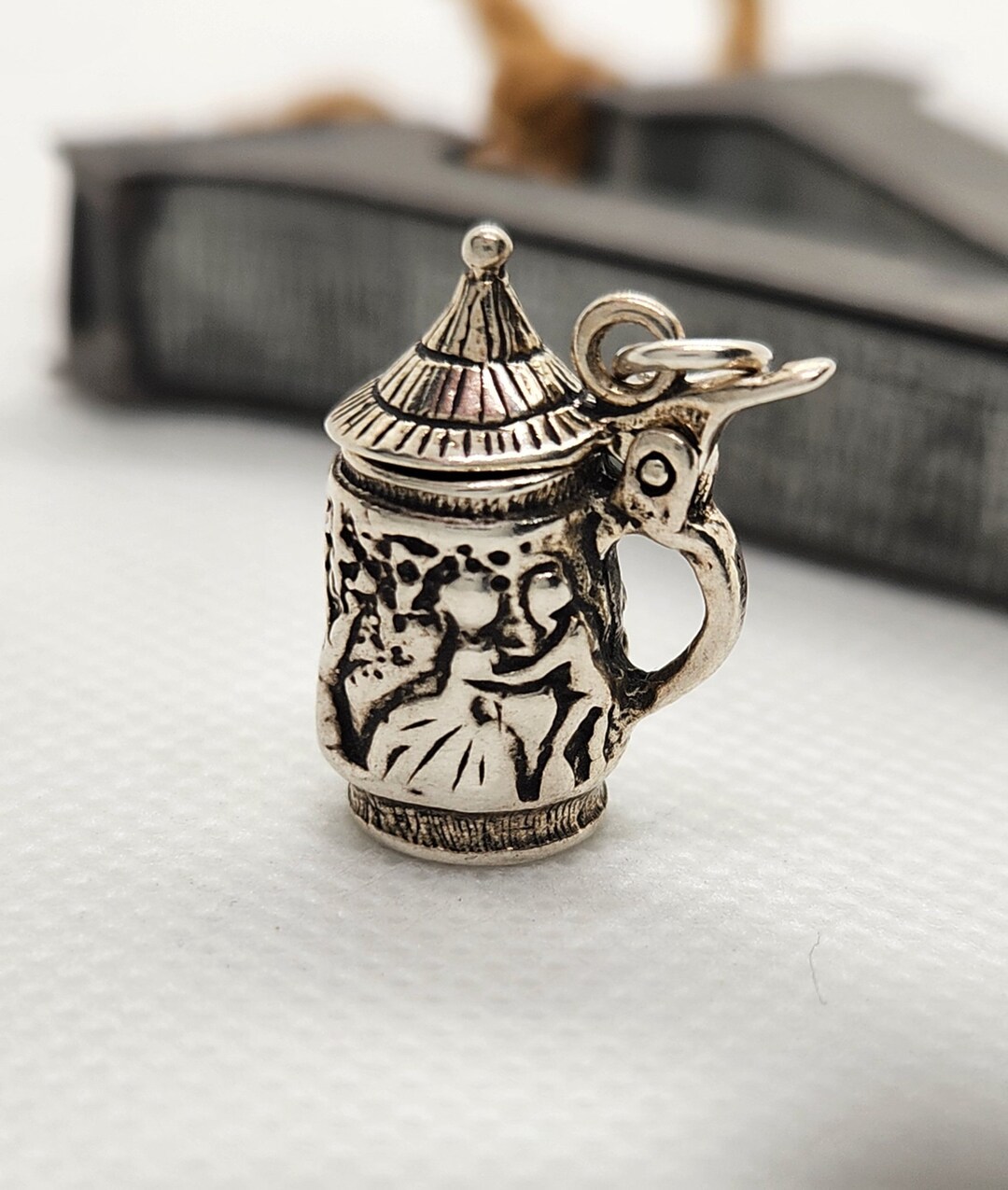 3D Movable Sterling Silver Beer Stein Charm, Tiny German Beer Stein ...