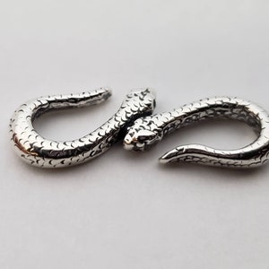 Sterling Silver Double Snake S Hook Clasp, Snake Clasp, S Shaped Clasp ...