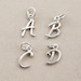 Small Sterling Silver Initials Charms,personalized Jewelry,sterling ...