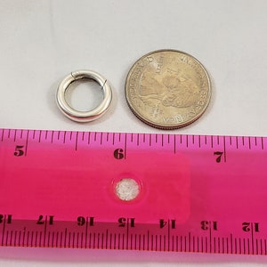 16mm Sterling Silver Hinged Round Clasp Charm Holder,silver Clasp ...