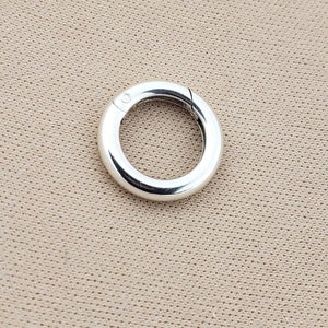 14.5mm Sterling Silver Hinged Round Clasp Charm Holder,silver Clasp ...