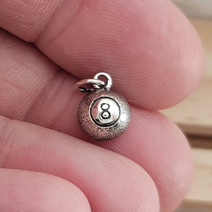 Sterling Silver 3D Magic Eight Ball Charm, Clairvoyant Charm, Magic 8 ...