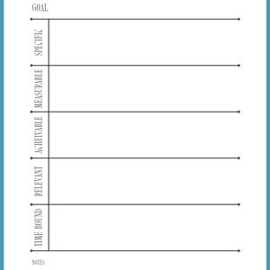 SMART Goals Worksheet PDF Printable Goal Setting Planner Digital ...