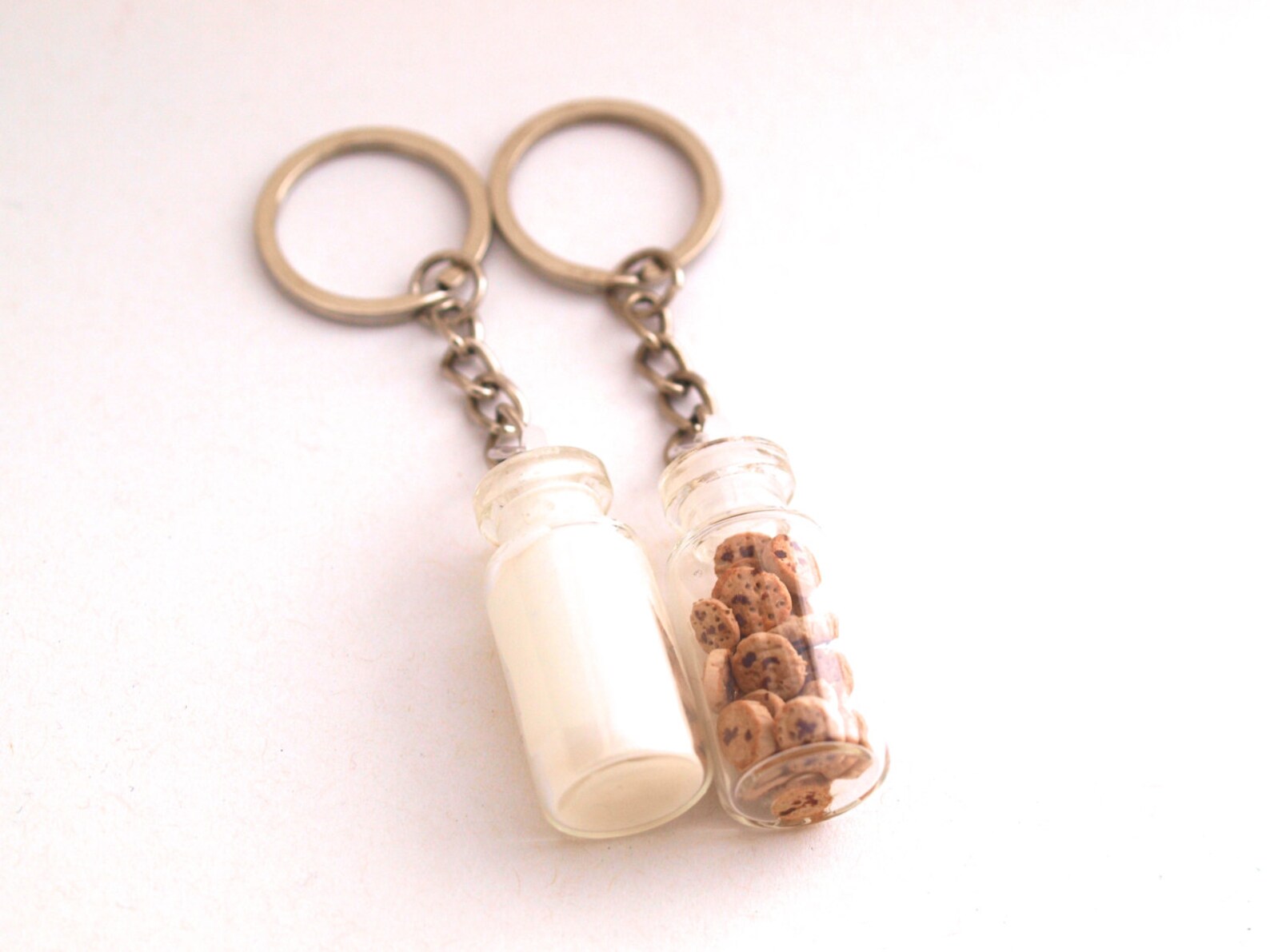Milk and Cookies Friendship Keychains, BFF Best Friends Keychains, Fimo ...