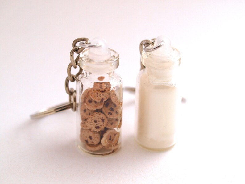 Milk and Cookies Friendship Keychains, BFF Best Friends Keychains, Fimo ...
