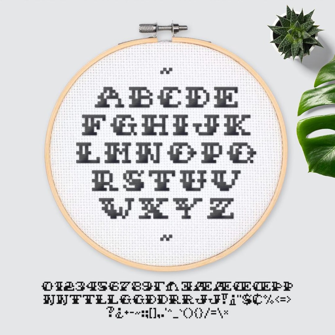 Sailor Tattoo Cross Stitch Alphabet Patter, Nautical, Americana ...