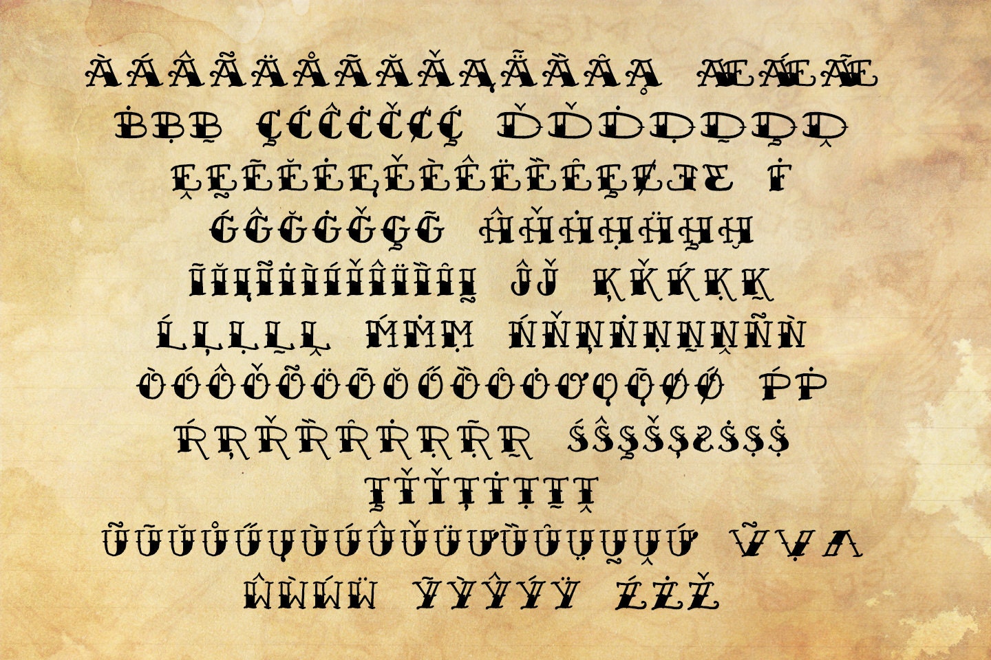 Sailor's Fat Tattoo Traditional Tattoo Script Font Alphabet - Etsy