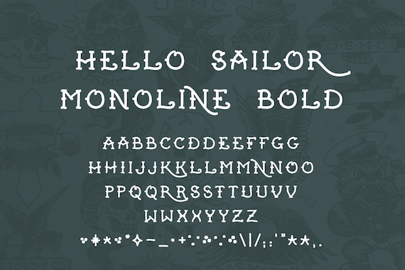 Sailor Tattoo Font PVF Hutch Font › Fontesk