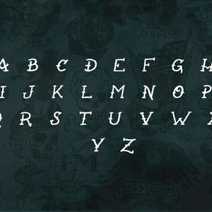 Rats Get Fat Traditional Tattoo Script Font Alphabet - Etsy