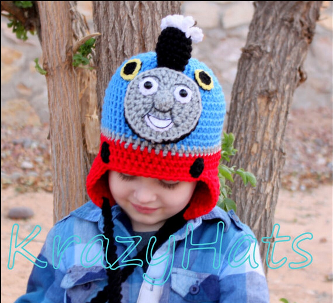Crochet Train Hat. Blue Train Hat. Birthday Gift. Handmade - Etsy